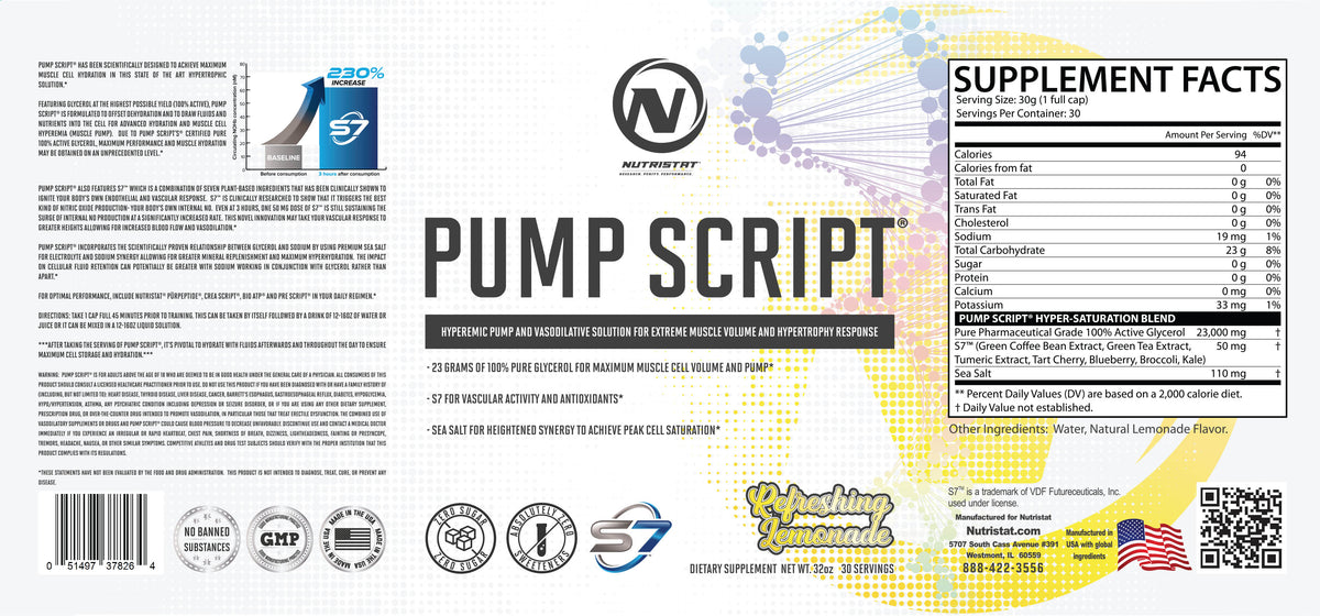 PUMP SCRIPT® pump/muscle builder – NutraZoneNutrition