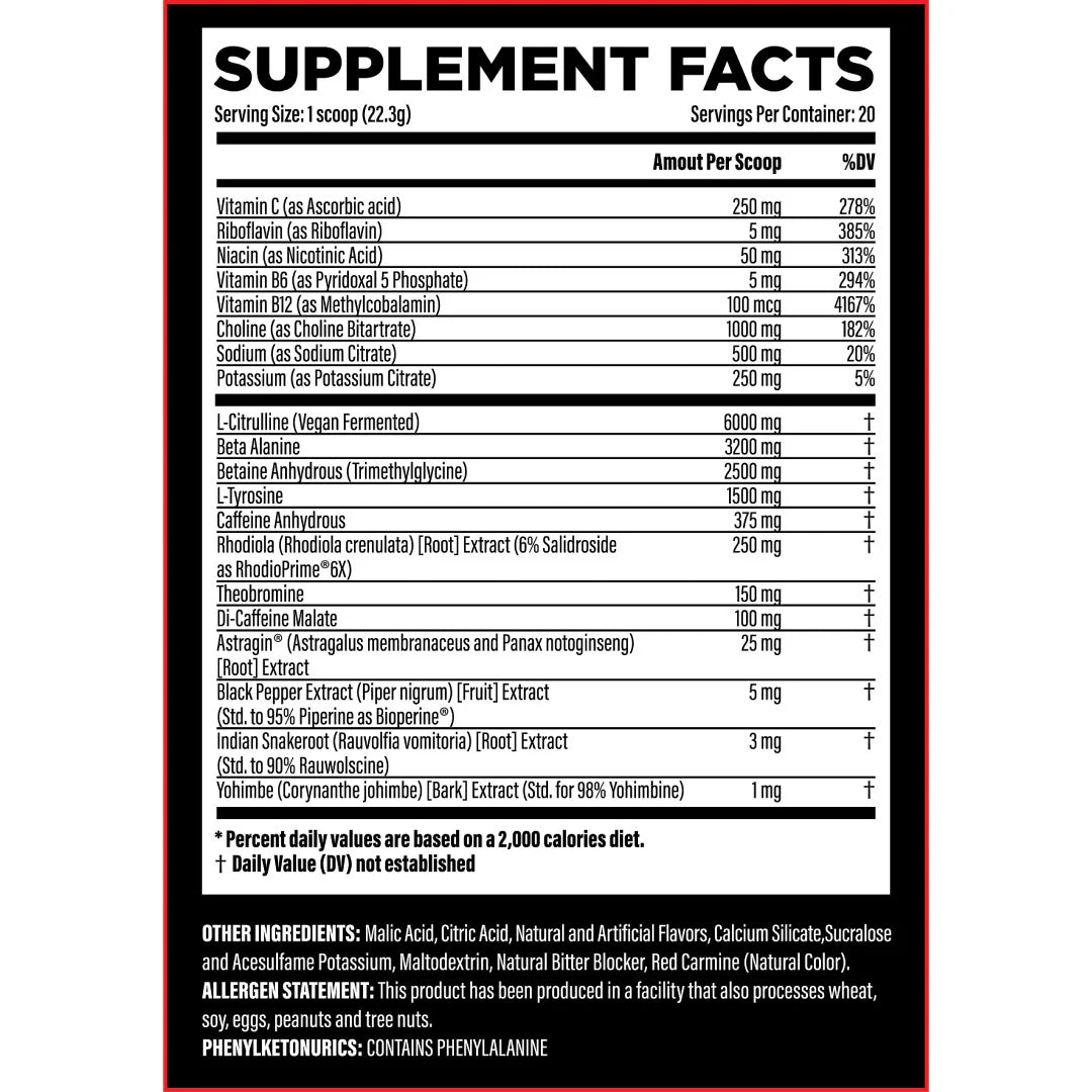 Pitbull Labs Draco High Stim Pre-Workout – NutraZoneNutrition