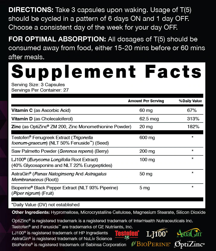 T5 T-BOOSTER – NutraZoneNutrition